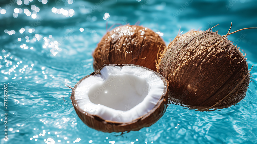Colorful coconut background, ai Stock Photo | Adobe Stock