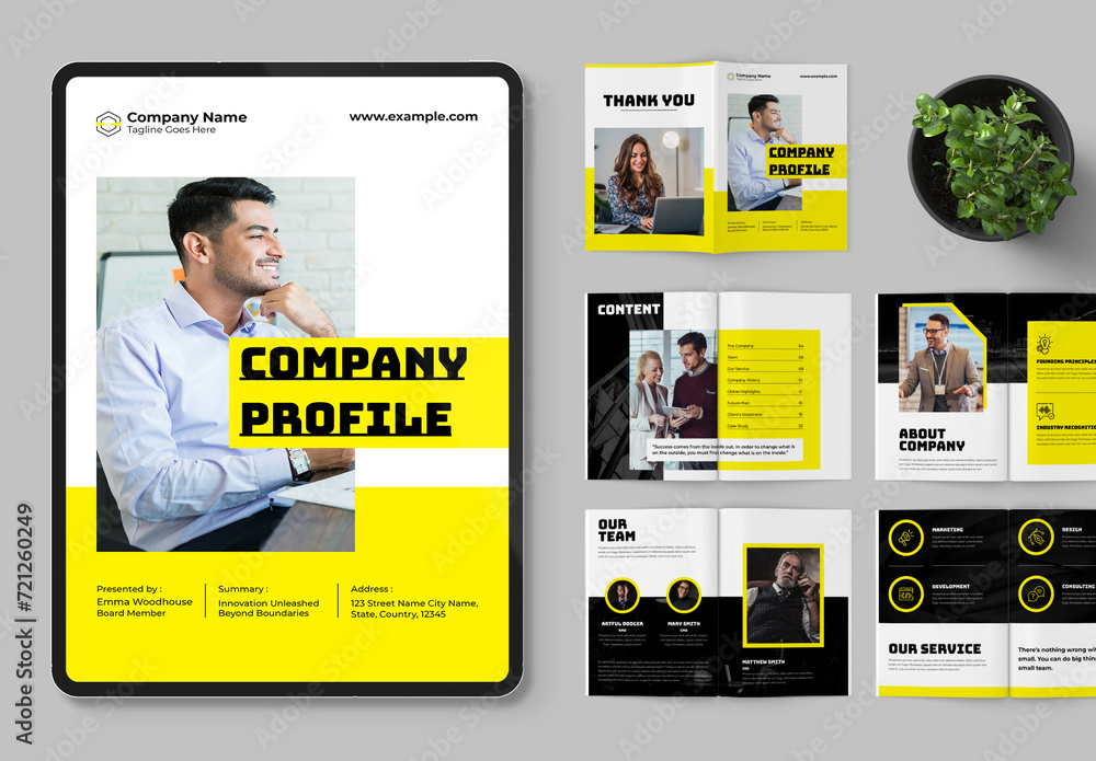 Company Profile Magazine Stock Template | Adobe Stock