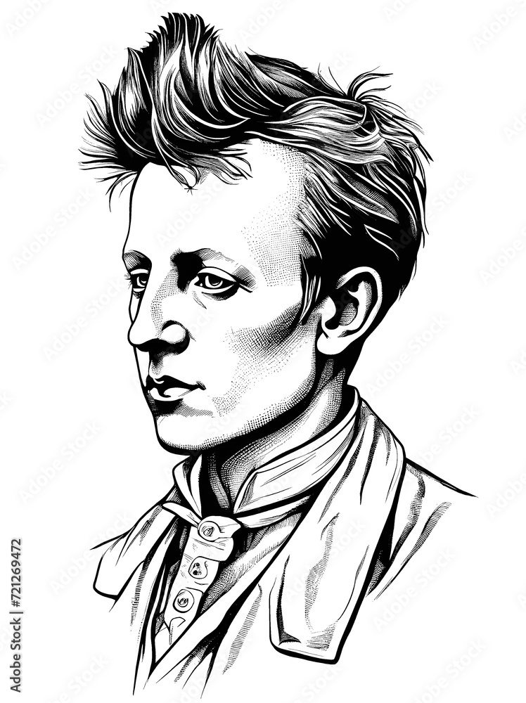 Arthur Rimbaud, generative AI Stock Illustration | Adobe Stock