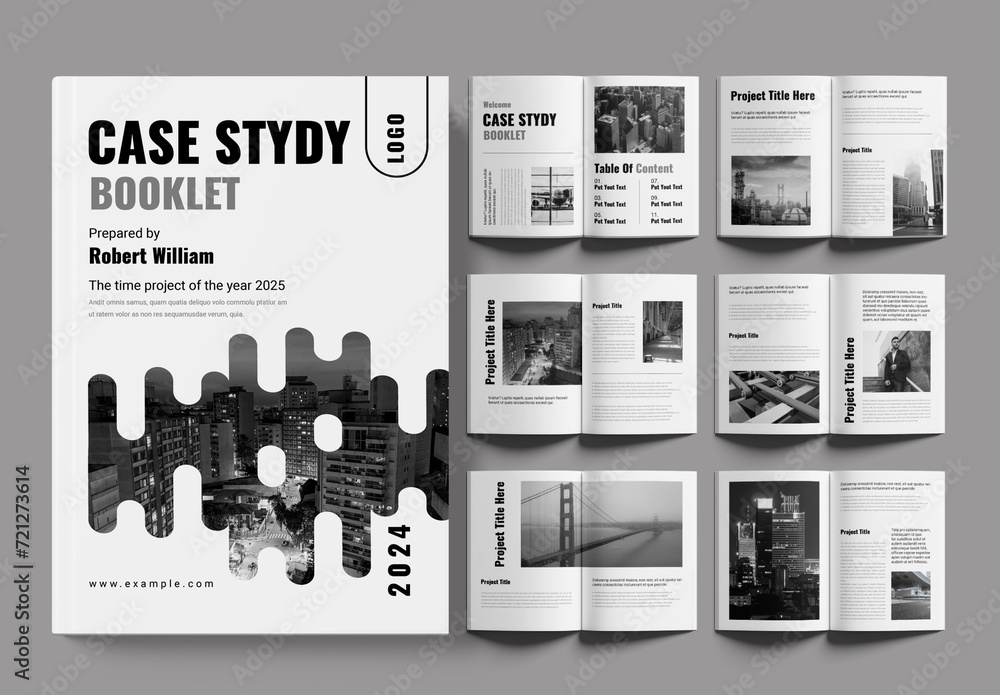 Case Study Booklet Layout Stock Template | Adobe Stock