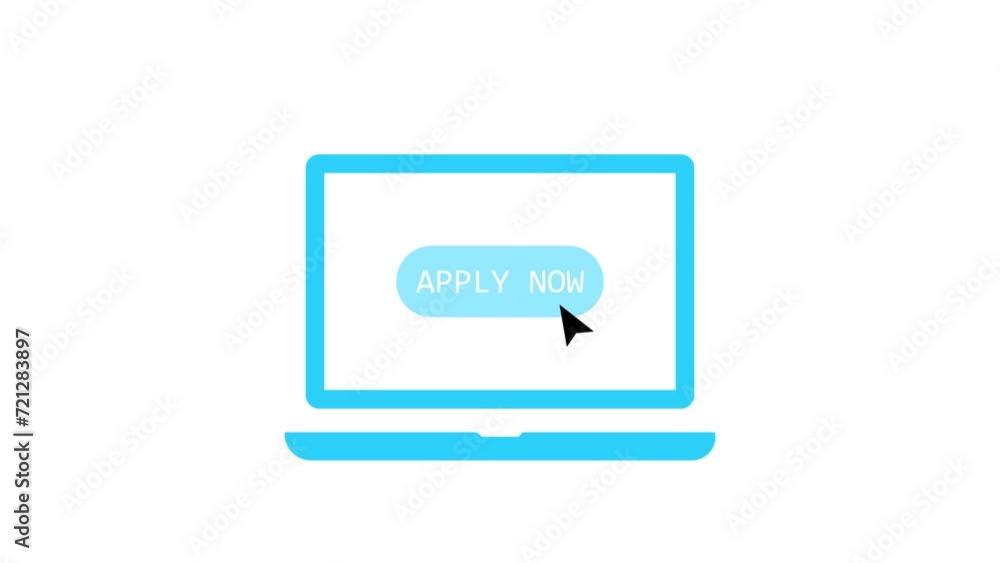 Apply with cursor button in monitor display. Pointer click icon. Apply ...