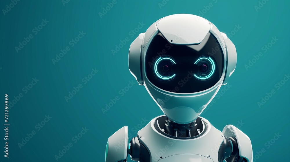 3d vector robot. AI bot character illustration for science and business ...
