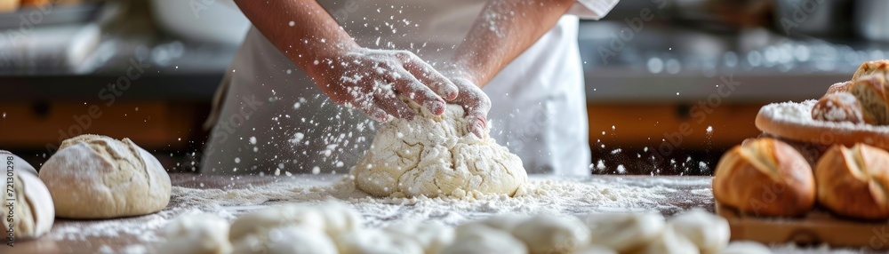 A step-by-step visual guide to making artisan bread, showcasing the ...