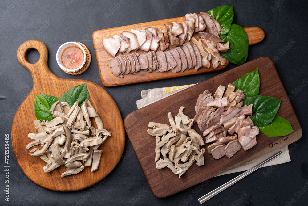 Pork head meat, head meat, badger persimmon, boiled pork, side dishes ...