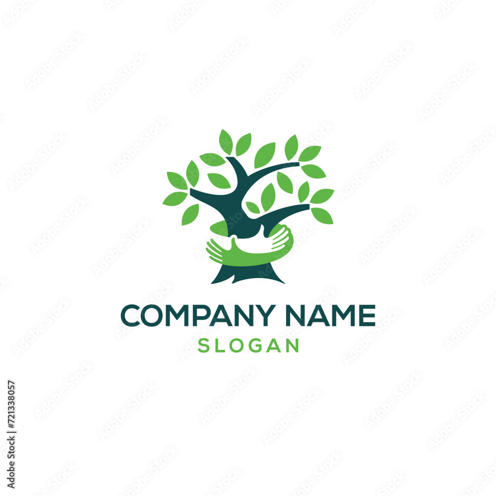 Tree hugger logo design for an Environmental company. eco friendly logo ...