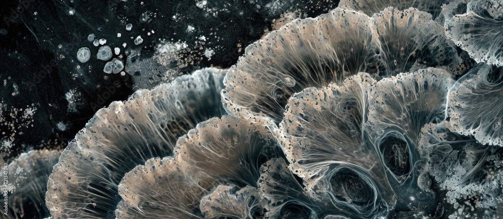 Microscopic image of cerebellum, with layered cortex (molecular ...