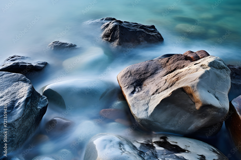 Smooth waves on giant rocks interesting. stones and sea,stones on the ...