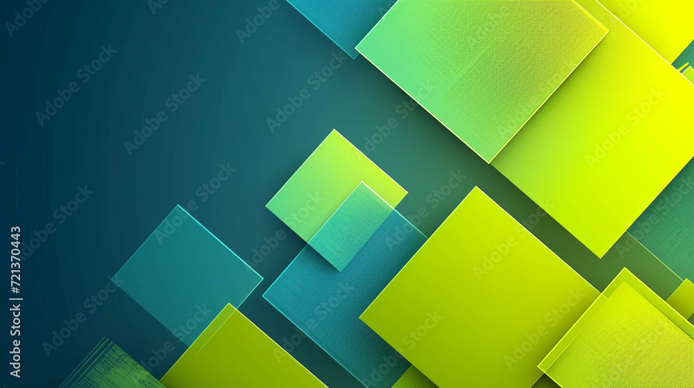 Lime green & electric blue abstract shape background vector ...