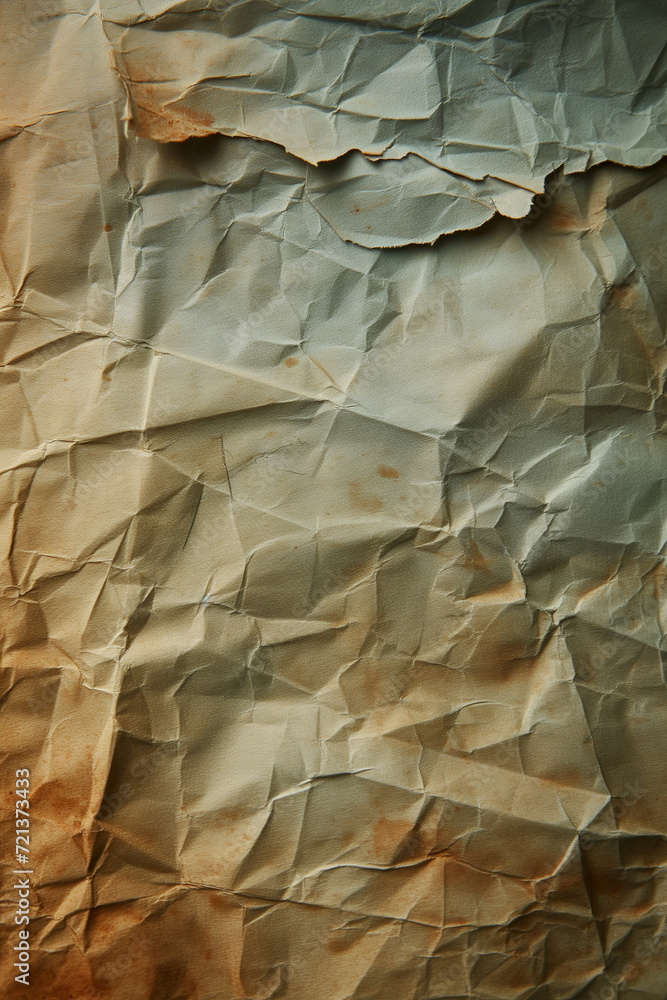Aged and weathered paper texture with creases and folds, providing a ...