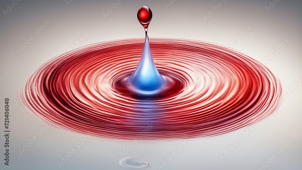 red drop of water A water drop icon with ripples, illustrating the ...