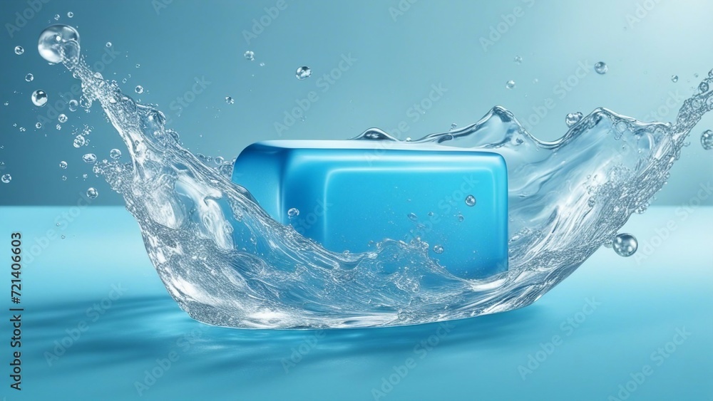 ice cube falling into water ice cube falling into water vector foam ...