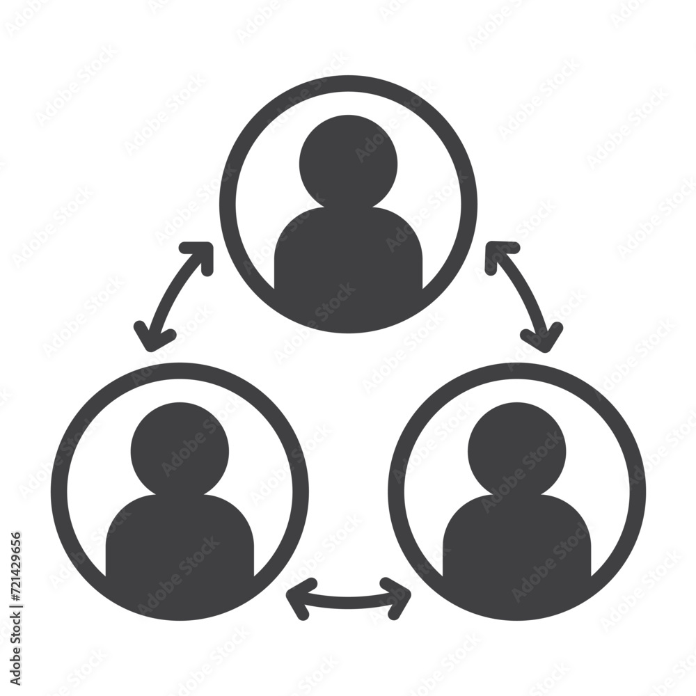 Business Management Outline Icon , Sharing icon , Referral icon ...