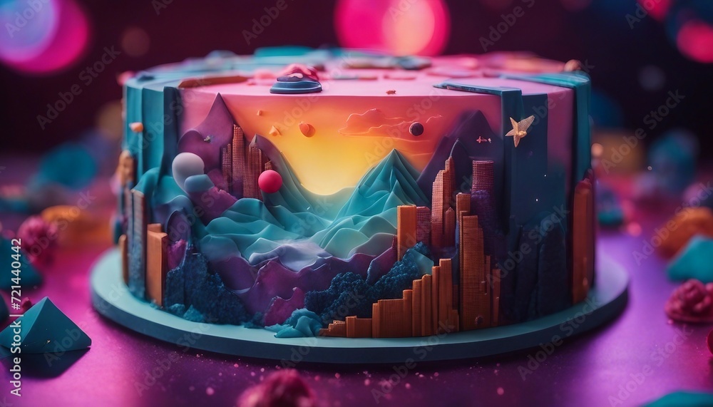 Foto de Virtual Reality Inspired Cake, a cake designed to mimic a ...