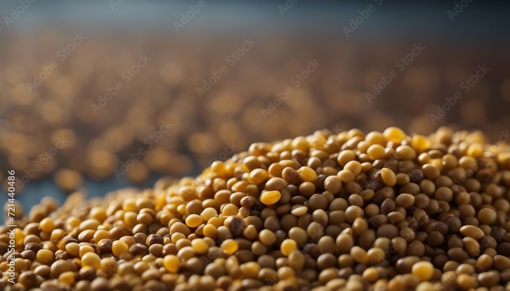 Whole Grain Mustard Seeds, a close-up of mustard seeds, their tiny ...