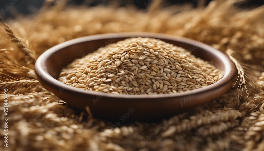 Whole Grain Oats, a rustic display of raw, whole grain oats, their ...