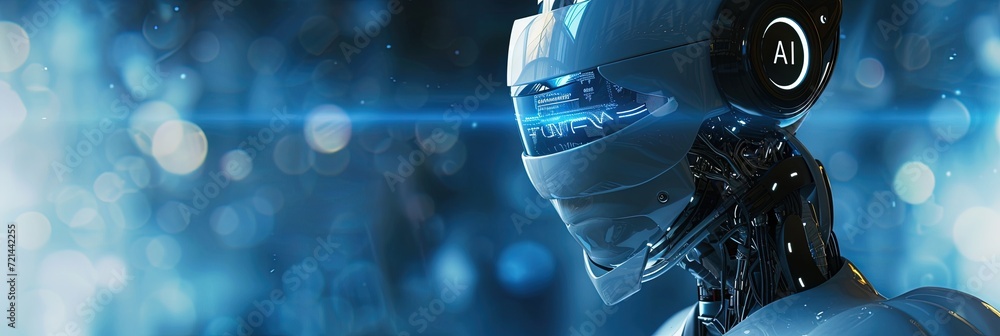 Artificial intelligence robot with machine learning capabilities Stock ...