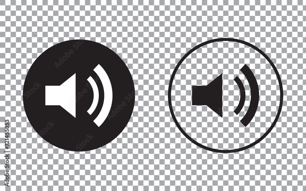 Volume Icon, high volume icon, feel or stock set, vector illustration ...