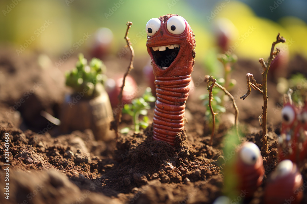 Foto de smiling woman man with idea of symbiosis and collaboration is ...