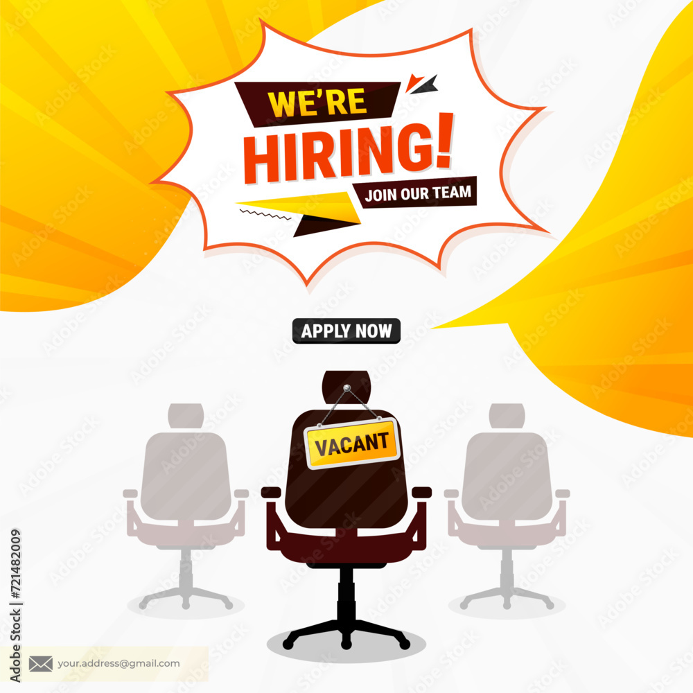 We're hiring banner design. We are hiring job announcement template ...