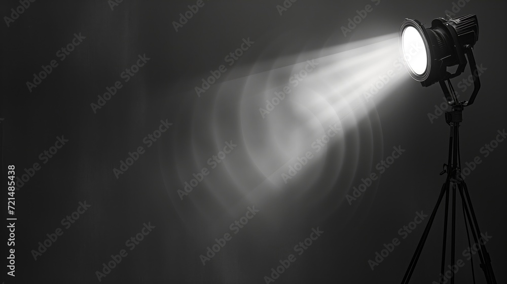 A spotlight projecting a bright beam of light against a dark backdrop Stock Illustration | Adobe ...