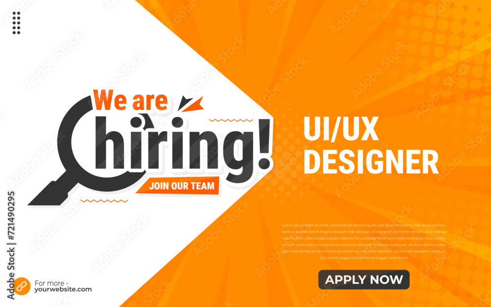 We're hiring banner design. We are hiring job announcement template ...