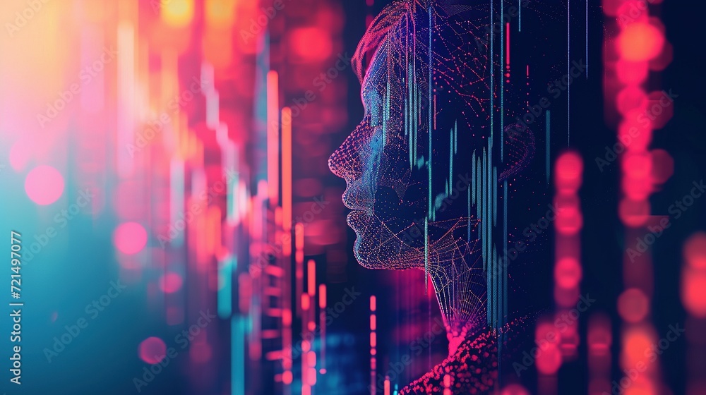 Cyber robot, Ai technology, big data code, artificial mind, cyborg ...