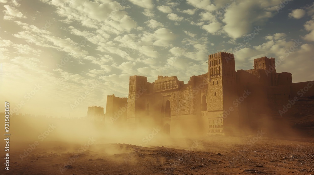 colorful depiction of the Riyadh Season at Diriyah Castle, situated in ...