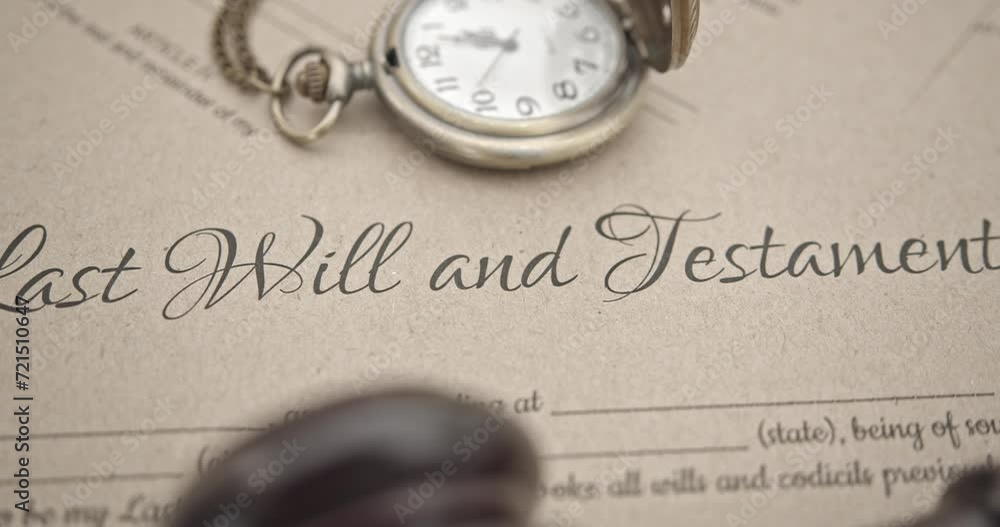 Vidéo Stock Last will and testament, legacy, inheritance or death tax ...