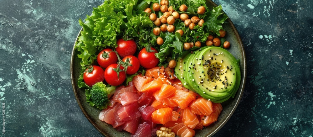 Vibrant and nourishing, a colorful bowl filled with locally sourced ...