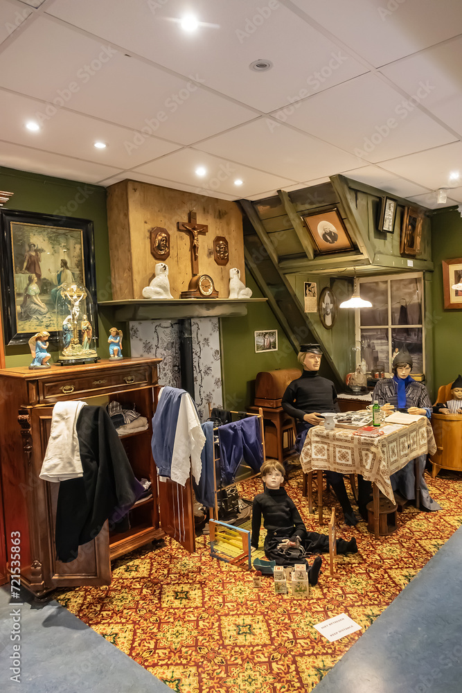 Interior of Volendams museum with the history of Volendam as its theme ...