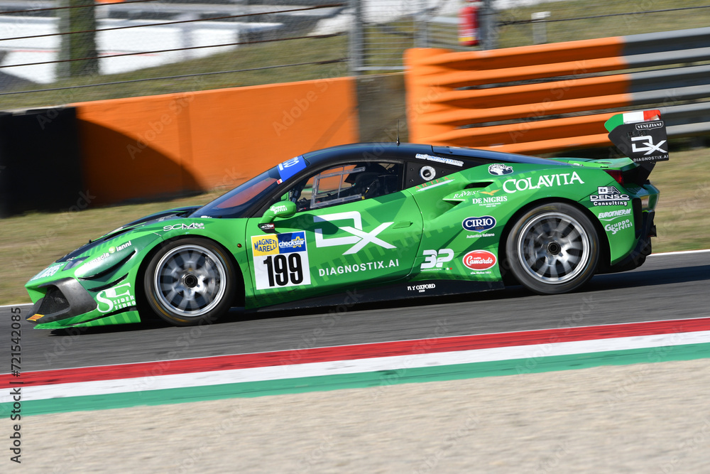 Scarperia, 29 September 2023: Ferrari 488 of team Double TT Racing ...