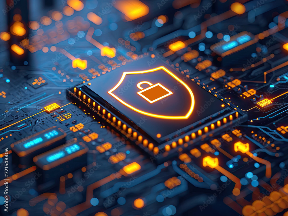 Next-Generation Cybersecurity: Advanced Digital Shield on Futuristic ...