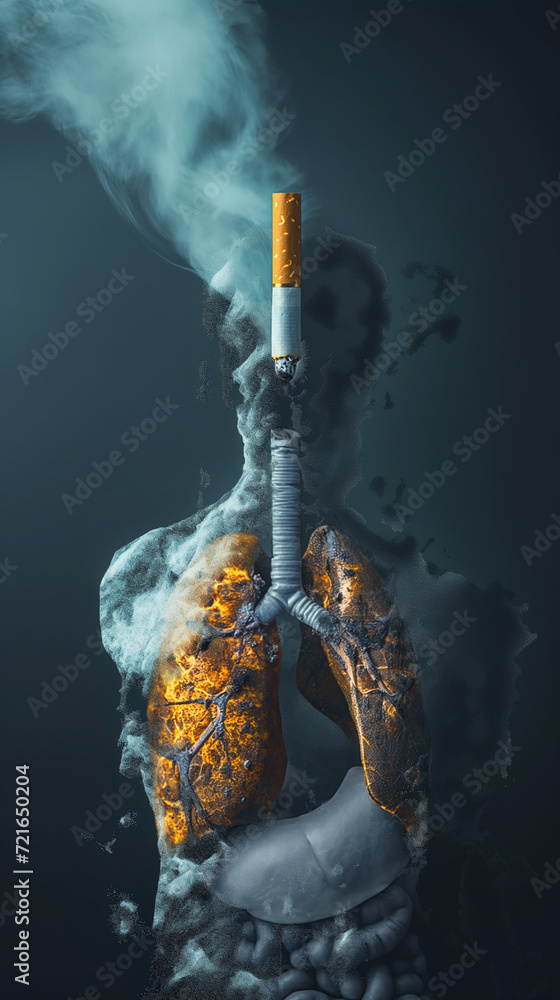 "Create a thought-provoking visual concept for No Smoking Day ...
