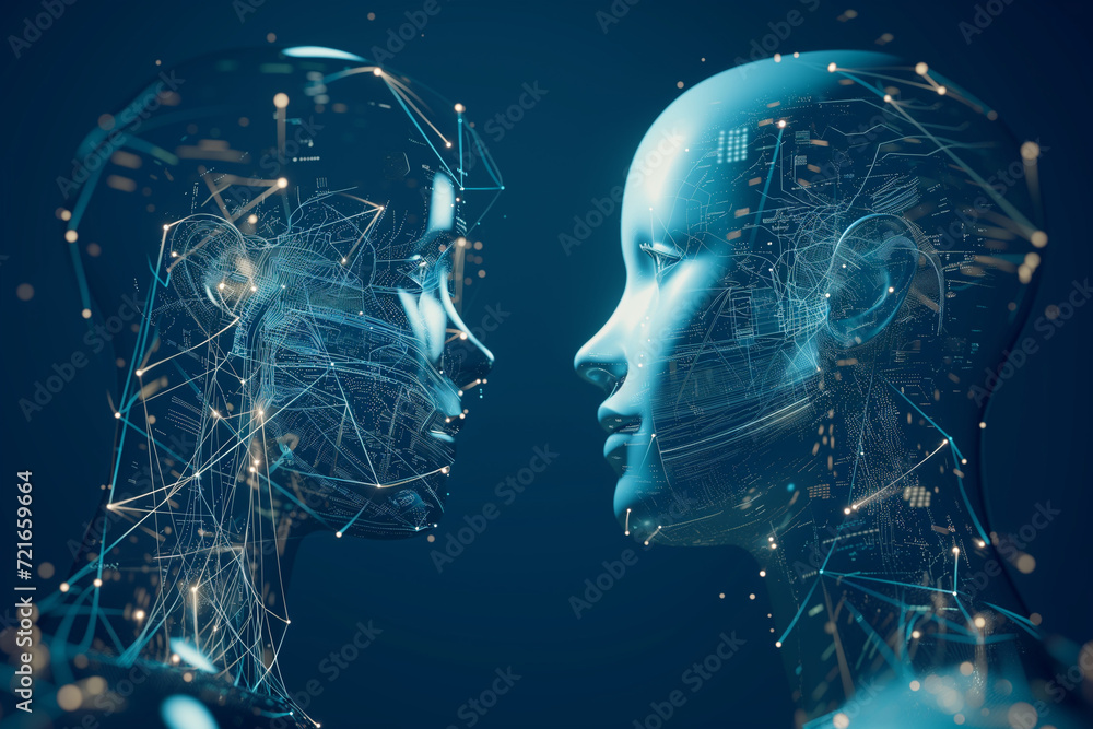 A Digital Twin Representation Concept This Image Depicts The Idea Of A