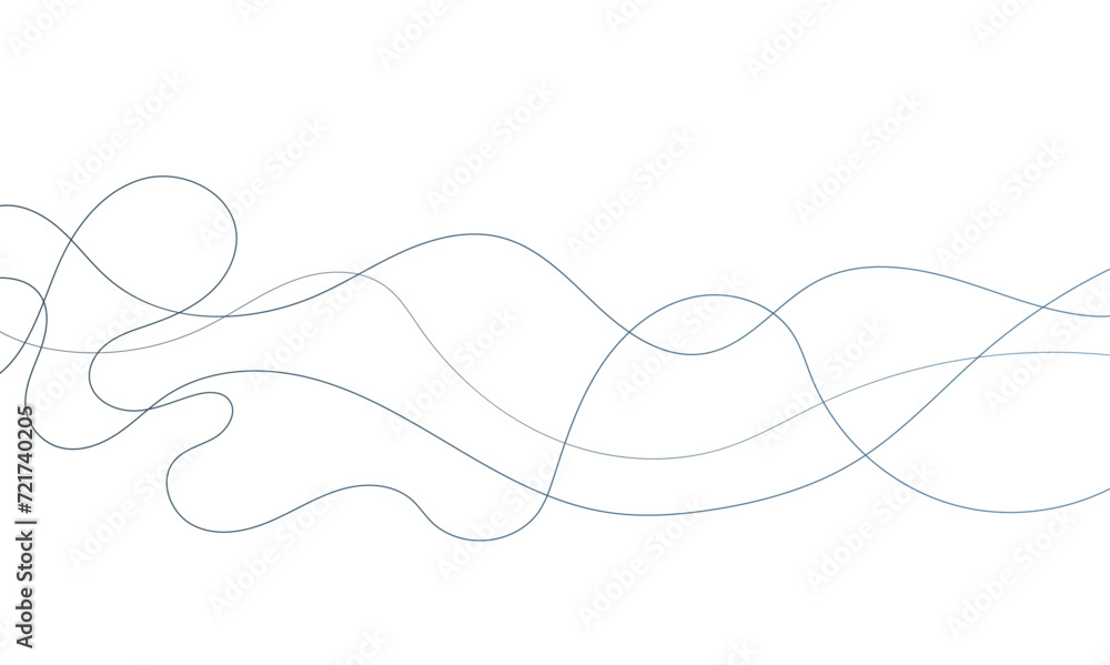 Wavy business curve lines on transparent background. Abstract ocean ...