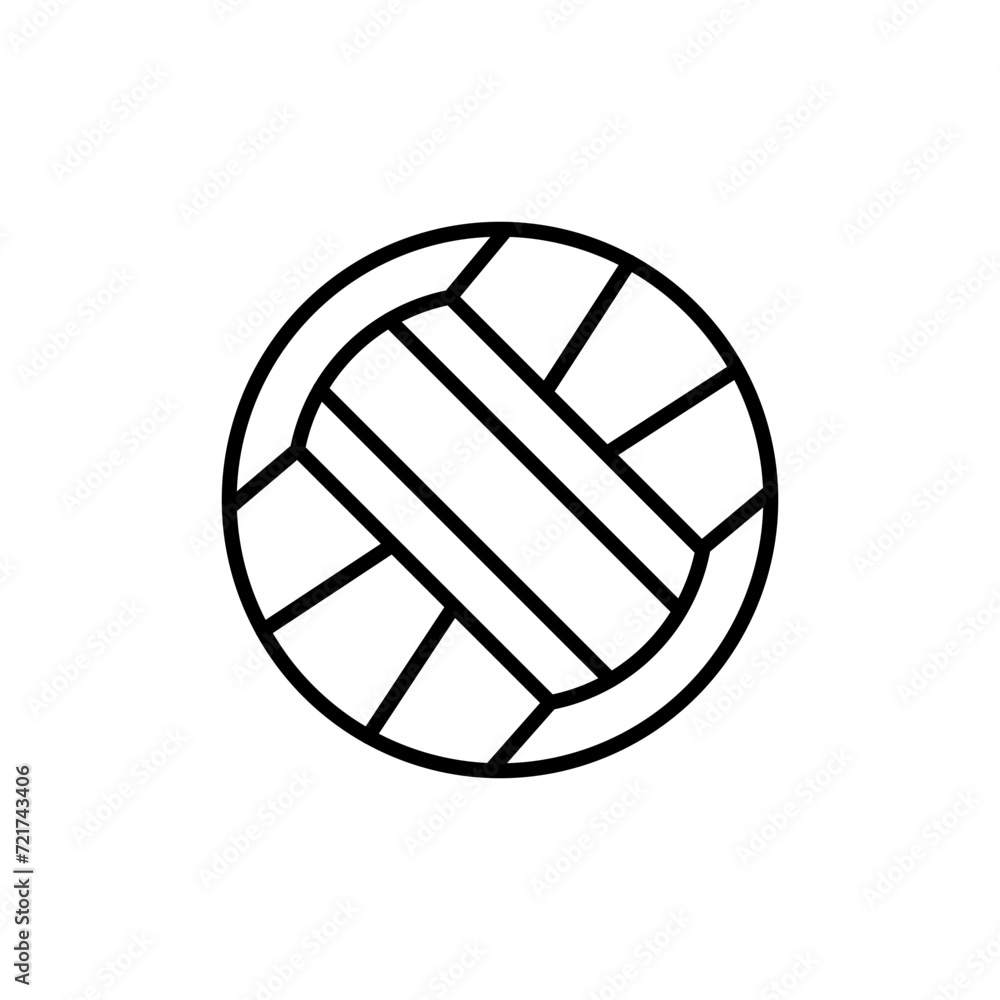 Water polo ball outline icons, minimalist vector illustration ,simple ...