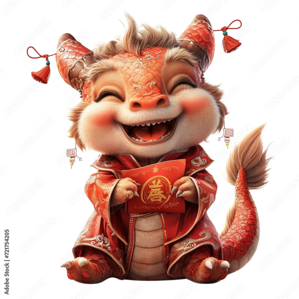 Watercolor Cute dragon Chinese New Year 2024 Clipart, Dragon Chinese ...