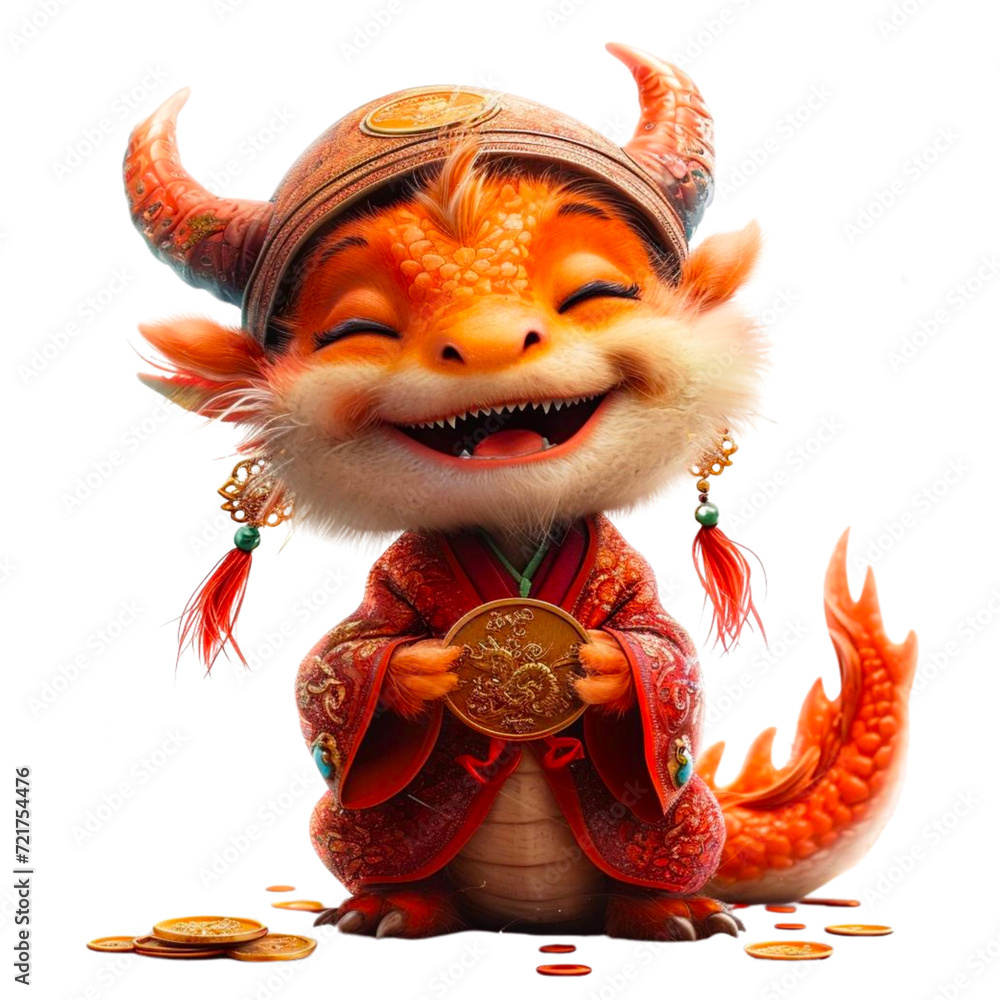 Watercolor Cute dragon Chinese New Year 2024 Clipart, Dragon Chinese ...