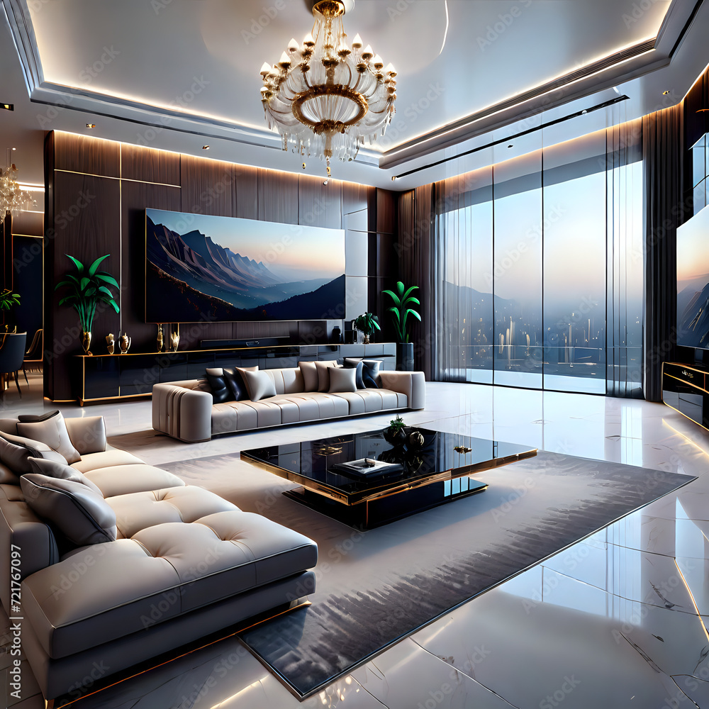 modern living room interior. ultra real view for ultra luxury modern ...