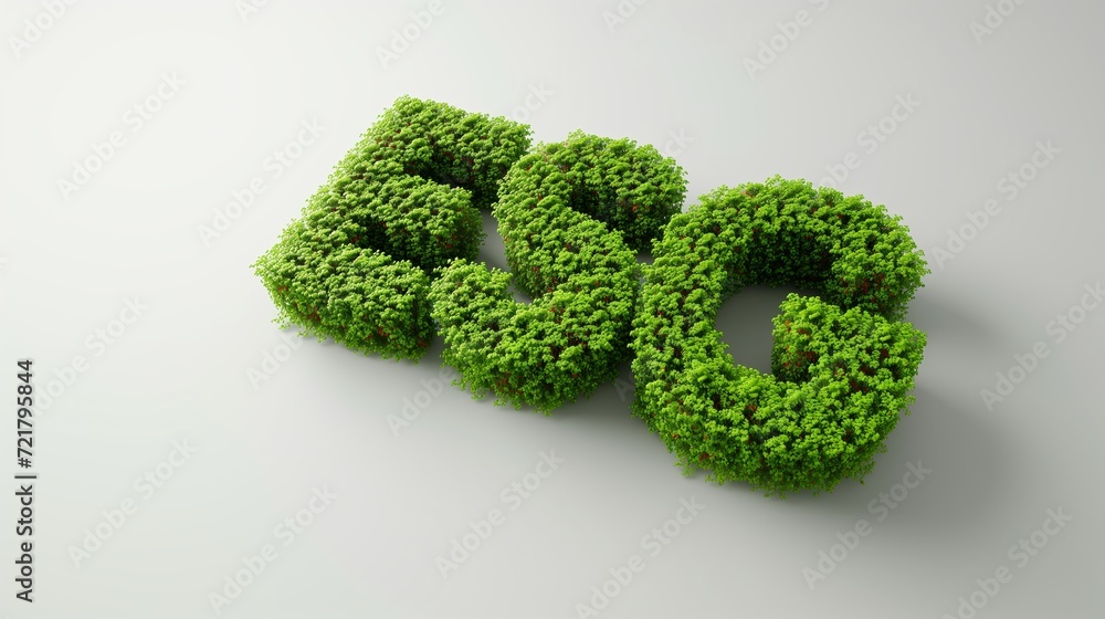 ESG Typography Dynamic 3D typography of the text 'ESG' showcasing the ...