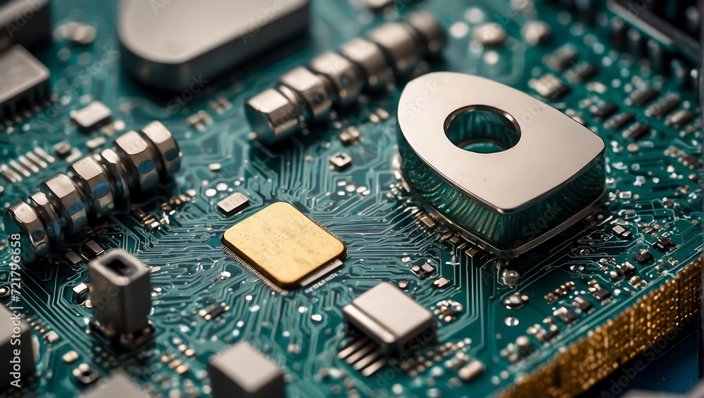 Secure connection or cybersecurity service concept of computer ...