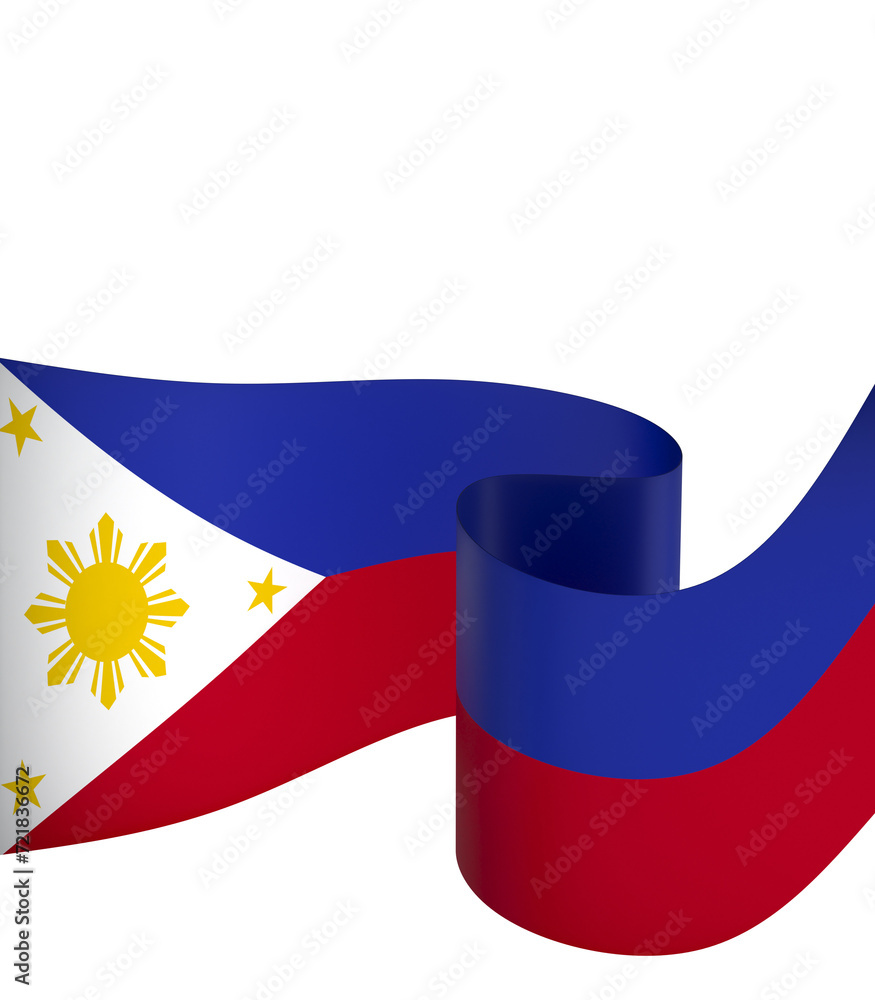 Philippines flag element design national independence day banner ribbon ...
