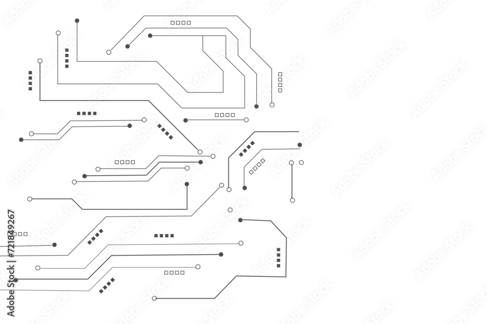 Vectors High-tech connection system on a white background. Technology ...