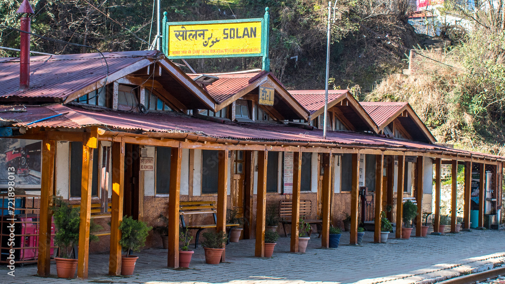 Solan railway station. It belongs to Indian Railways and a small ...