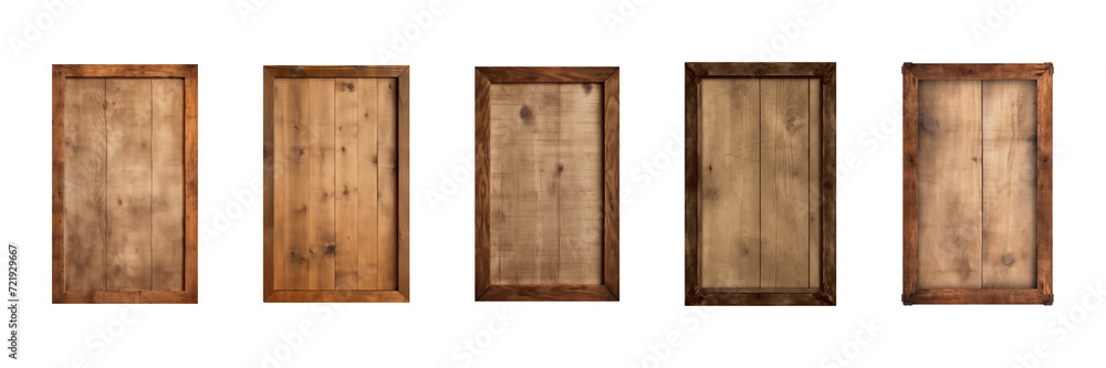 Collection of rectangular wooden signboard, plate, plank, frame ...