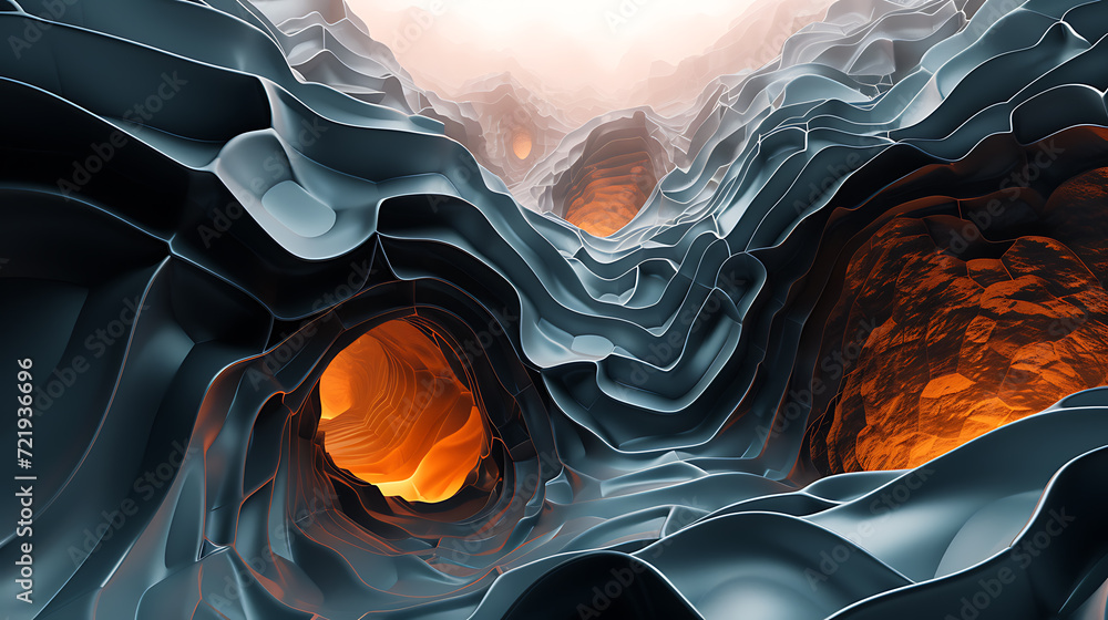 A stunning and innovative 3D abstract render that combines unique ...