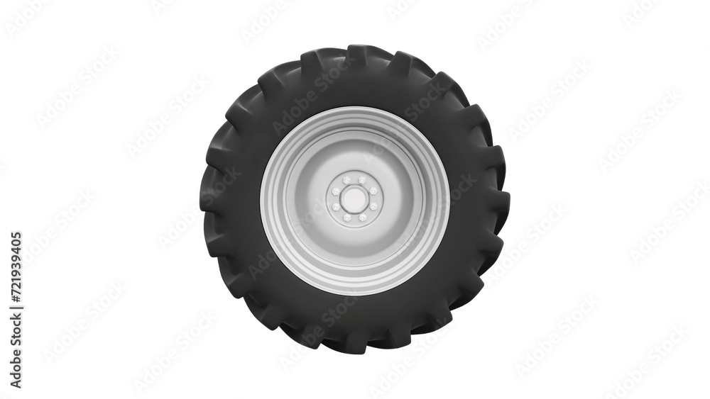 tractor wheel isolated on white, png transparent background Stock ...
