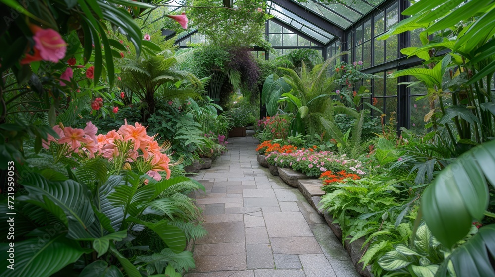 Secret Garden Conservatory lush haven inside a glass-enclosed ...
