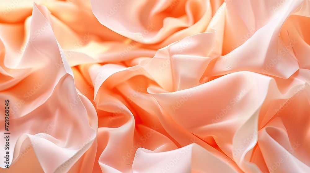 overlapping folded paper with a pattern of peach fuzz color texture ...