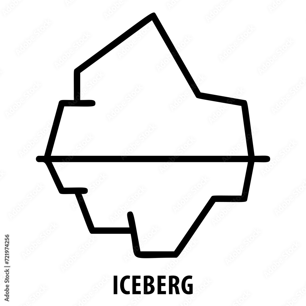 Iceberg, hidden dangers, unseen risks, iceberg icon, hidden problems ... Iceberg, hidden dangers, unseen risks, iceberg icon, hidden problems ...